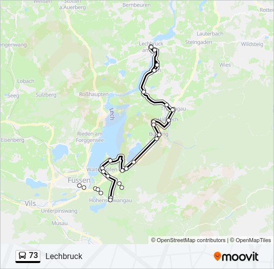 73 Route: Schedules, Stops & Maps - Lechbruck (Updated)