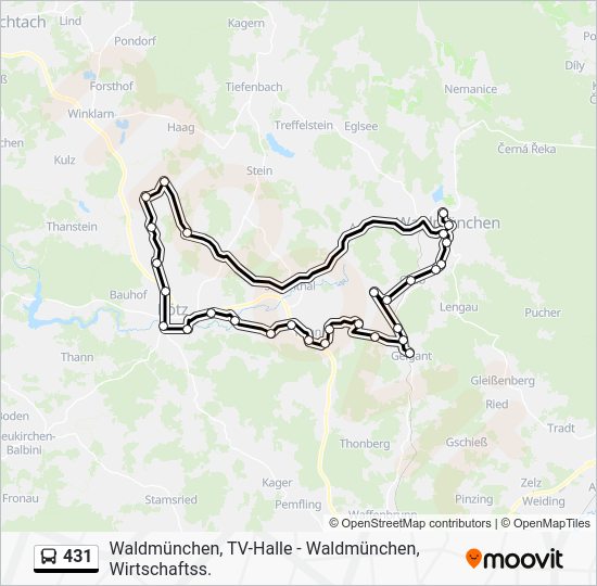 431 Route: Fahrpläne, Haltestellen & Karten - Waldmünchen ; Tv ...