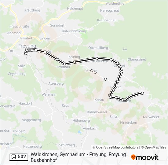 502 Route: Schedules, Stops & Maps - Freyung Busbahnhof (Updated)