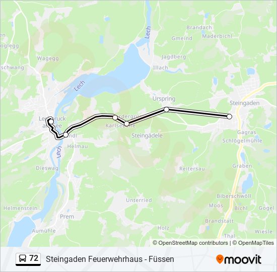72 Route: Schedules, Stops & Maps - Lechbruck, Rathaus (Updated)