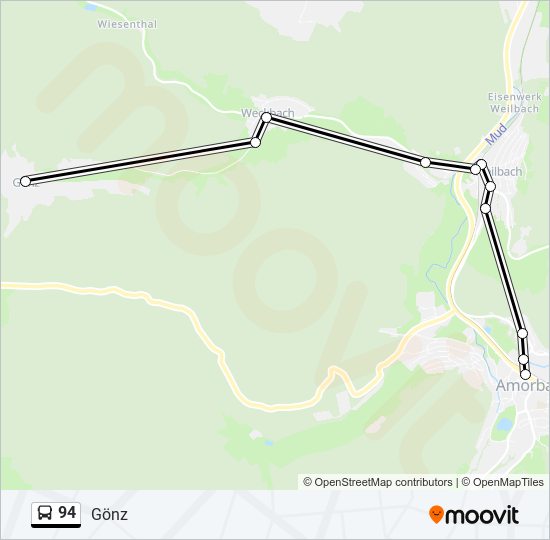 94 Route: Fahrpläne, Haltestellen & Karten - Gönz (Aktualisiert)
