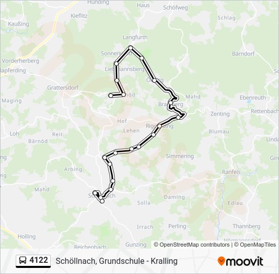 4122 Route: Fahrpläne, Haltestellen & Karten - Schöllnach; Grundschule ...