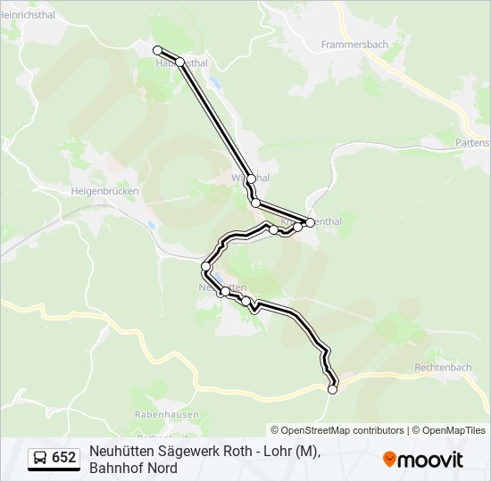 652 Route: Schedules, Stops & Maps - Habichsthal (Updated)