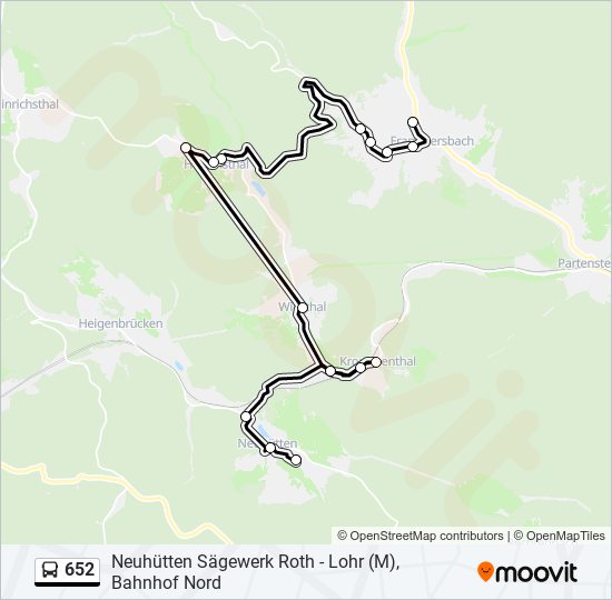 652 Route: Schedules, Stops & Maps - Frammersbach Hauptschule (Updated)