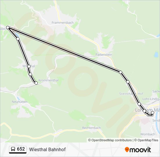 652 Route: Schedules, Stops & Maps - Wiesthal Bahnhof (Updated)
