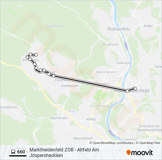 660 Route: Schedules, Stops & Maps - Marktheidenfeld Realschule ...