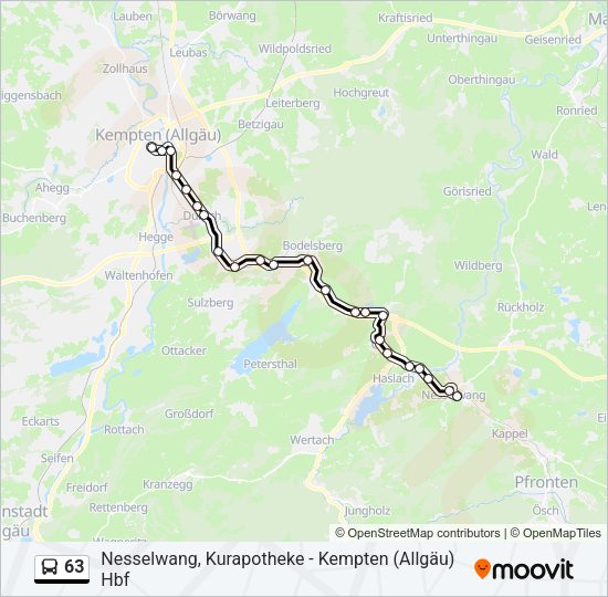 63 Route: Schedules, Stops & Maps - Kempten, Zum (Updated)
