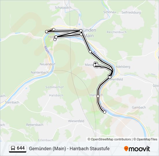 644 Route: Schedules, Stops & Maps - Langenprozelten Kirche (Updated)