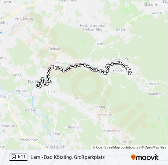 611 Route: Schedules, Stops & Maps - Bad Kötzting Bf (Updated)