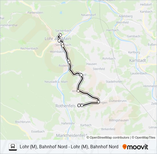 614 rufbus Route: Schedules, Stops & Maps - Lohr Zob Rufbus (Updated)