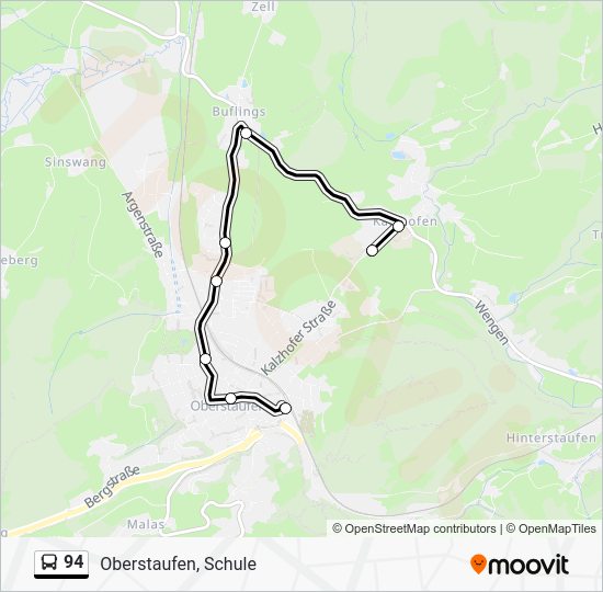 94 Route: Schedules, Stops & Maps - Oberstaufen, Schule (Updated)