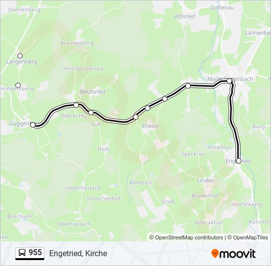 955 Route: Schedules, Stops & Maps - Engetried, Kirche (Updated)
