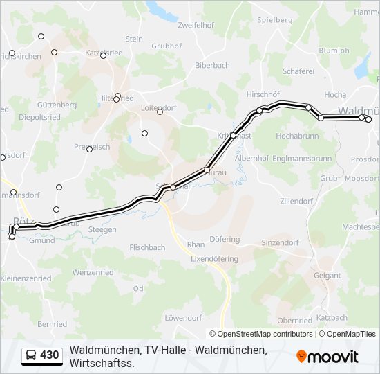 430 Route: Schedules, Stops & Maps - Waldmünchen Tv-Turnhalle (Updated)