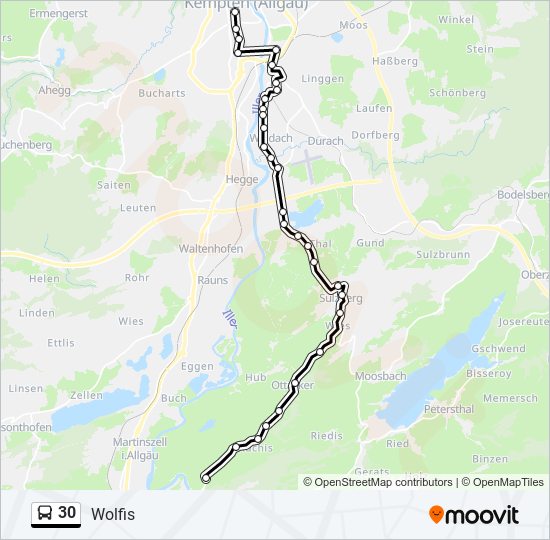 30 Route: Schedules, Stops & Maps - Wolfis (Updated)