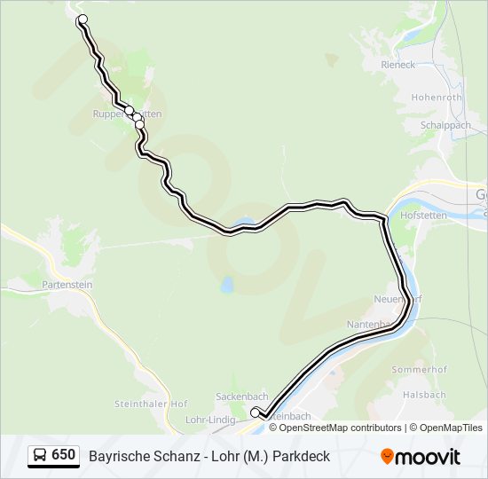 650 Route: Schedules, Stops & Maps - Sackenbach Schule (Updated)