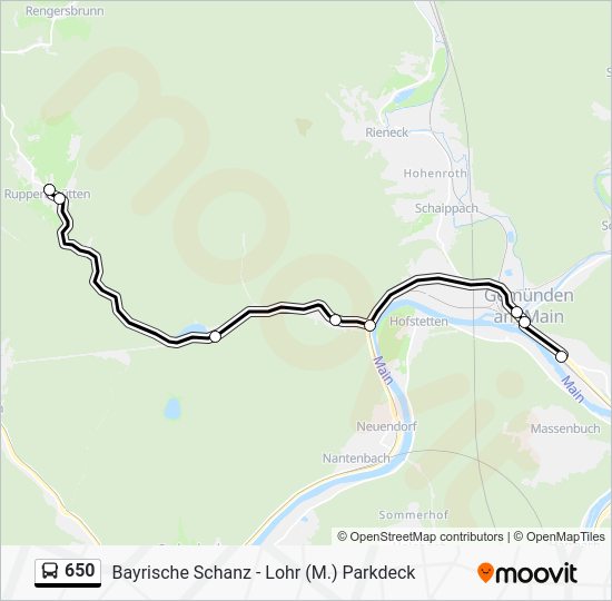 650 Route: Schedules, Stops & Maps - Ruppertshütten am Graben (Updated)
