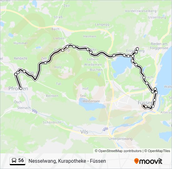 56 Route: Schedules, Stops & Maps - Pfronten Ried Über Enzensberg (Updated)