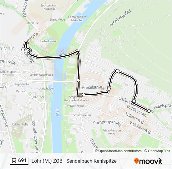 691 Route: Schedules, Stops & Maps - Lohr (M.) Zob (Updated)