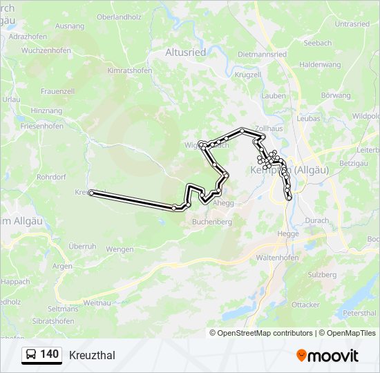 140 Route: Schedules, Stops & Maps - Kreuzthal (Updated)