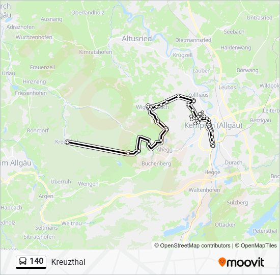140 Route: Schedules, Stops & Maps - Kreuzthal (Updated)