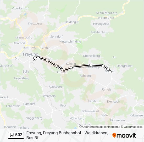 502 Route: Schedules, Stops & Maps - Grainet/Hobelsberg (Updated)