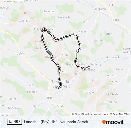 407 Route: Schedules, Stops & Maps - Hörbering ; Abzw. Blindenhaselb ...