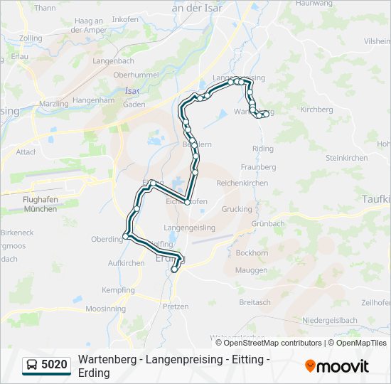 5020 Route: Schedules, Stops & Maps - Wartenberg, Klinik (Updated)