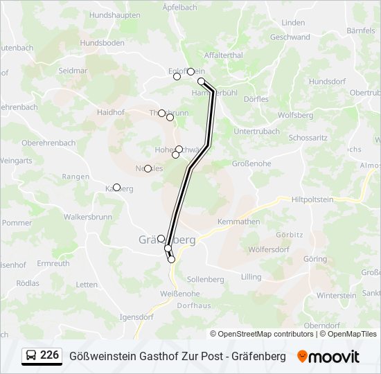 226 Route: Schedules, Stops & Maps - Egloffstein Busbahnhof (Updated)