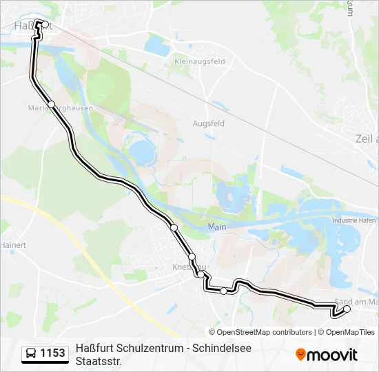1153 Route: Schedules, Stops & Maps - Ebelsbach Bhf. Üb Sand am Main ...