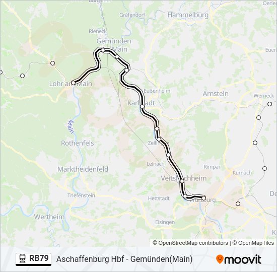 rb79 Route: Fahrpläne, Haltestellen & Karten - Würzburg Hbf (Aktualisiert)