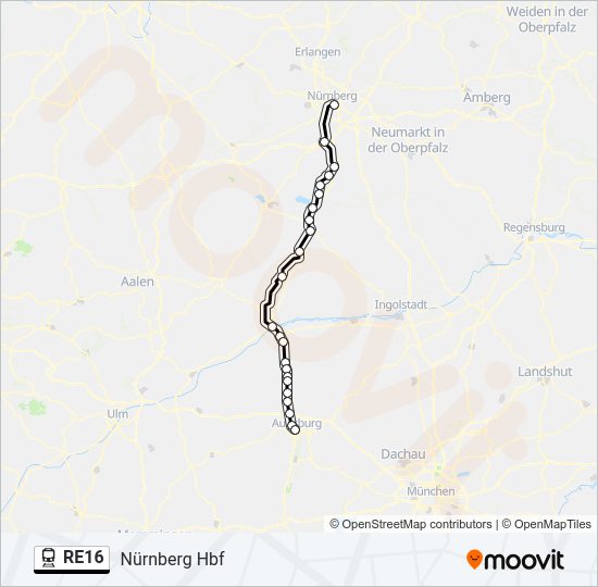 re16 Route: Schedules, Stops & Maps - Nürnberg Hbf (Updated)