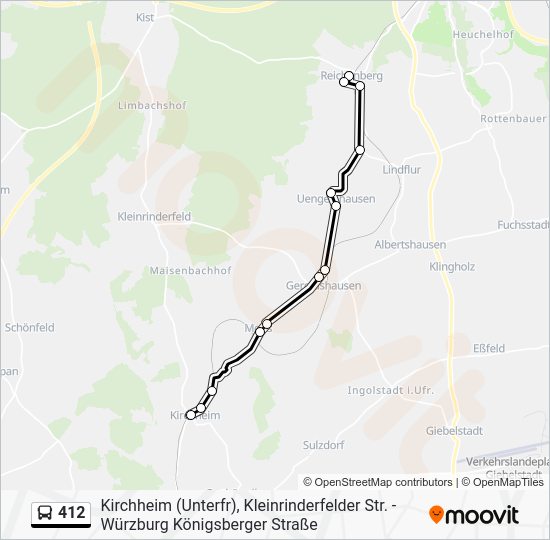 412 Route: Schedules, Stops & Maps - Reichenberg, Bahnhaltepunkt (Updated)