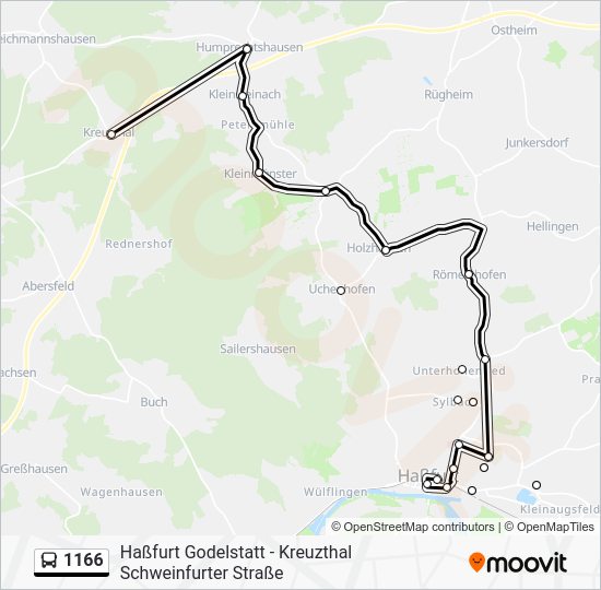 1166 Route: Fahrpläne, Haltestellen & Karten - Uchenhofen (Aktualisiert)
