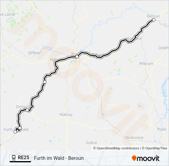 re25 Route: Schedules, Stops & Maps - Beroun (Updated)