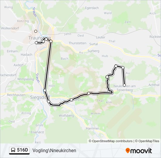 516d Route: Schedules, Stops & Maps - Vogling\Nneukirchen (Updated)