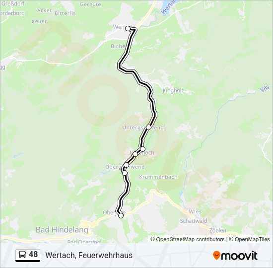 48 Route: Schedules, Stops & Maps - Wertach, Feuerwehrhaus (Updated)