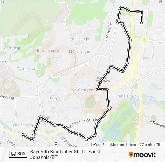 302 Route: Schedules, Stops & Maps - Bayreuth Bindlacher Str. II (Updated)