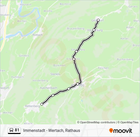 81 Route: Schedules, Stops & Maps - Rettenberg (Updated)