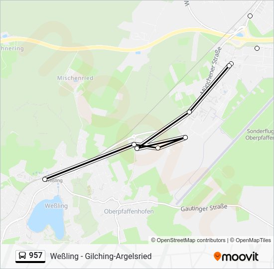 957 Route: Fahrpläne, Haltestellen & Karten - Weßling (Aktualisiert)