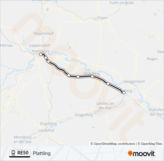 re50 Route: Schedules, Stops & Maps - Plattling (Updated)