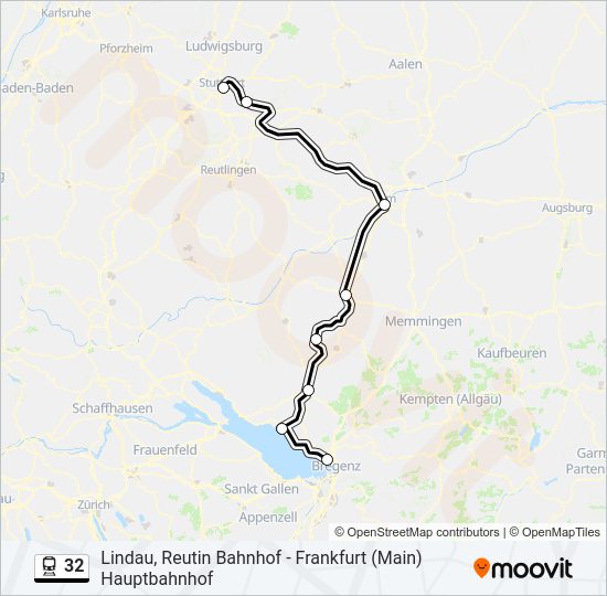 32 Route: Schedules, Stops & Maps - Lindau, Reutin Bahnhof (Updated)