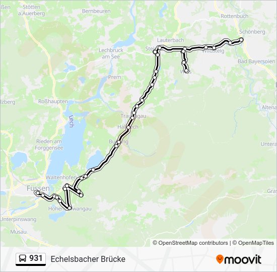 931 Route: Schedules, Stops & Maps - Echelsbacher Brücke (Updated)