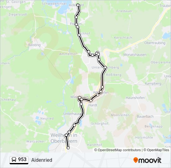 953 Route: Schedules, Stops & Maps - Aidenried (Updated)