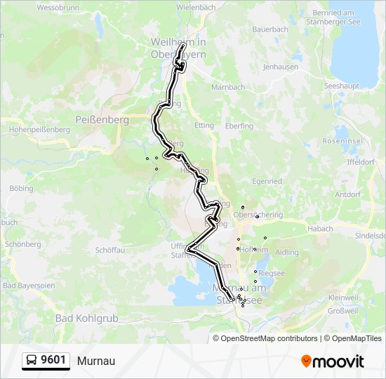 9601 Route: Schedules, Stops & Maps - Murnau (Updated)