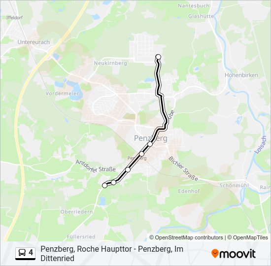 4 Route: Schedules, Stops & Maps - Roche (Updated)