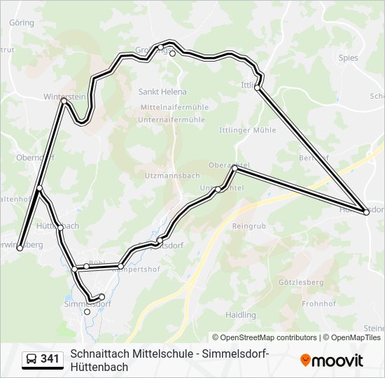341 Route: Schedules, Stops & Maps - Simmelsdorf-Hüttenbach (Updated)