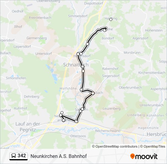 342 Route: Schedules, Stops & Maps - Neunkirchen A.S. Bahnhof (Updated)