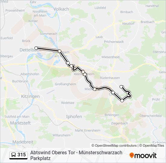315 Route: Fahrpläne, Haltestellen & Karten - Castell (Aktualisiert)