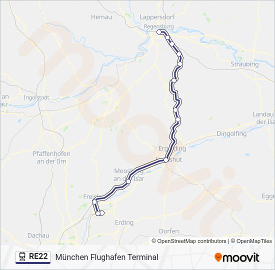 RE22 Route: Schedules, Stops & Maps - München Flughafen Terminal (Updated)