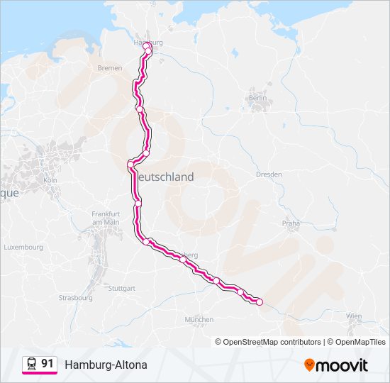 91 Route: Schedules, Stops & Maps - Hamburg-Altona (Updated)